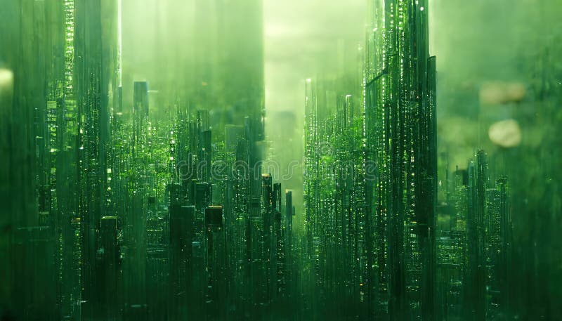 Green matrix background stock illustration. Illustration of green - 6133096