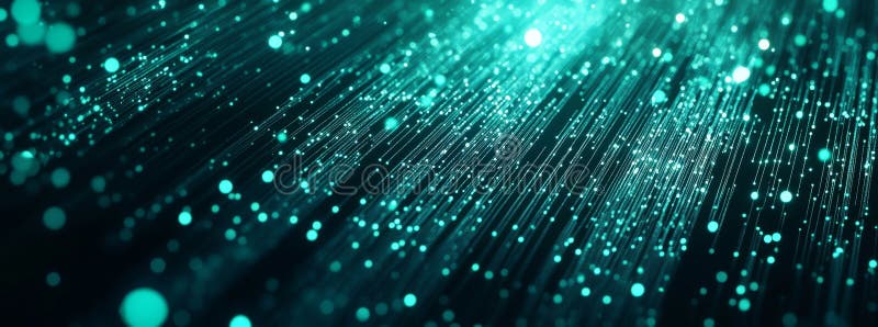 A Green Matrix Background Featuring Abstract Digital Code Raining Down ...