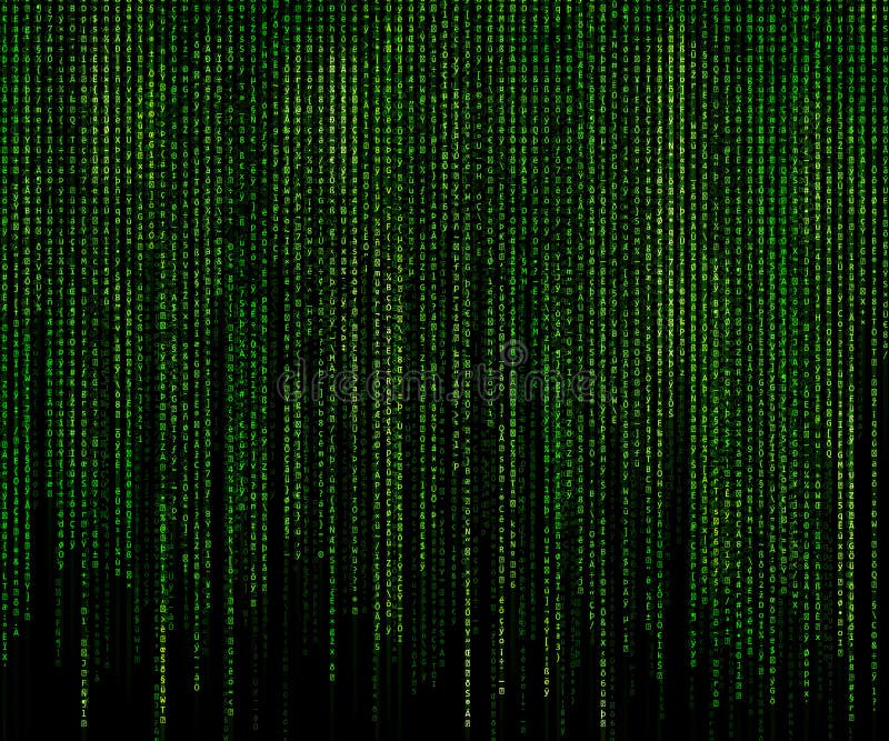 Green Matrix Abstract Numbers Background Stock Illustration ...