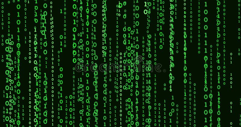 The Green Matrix on a Black Background Stock Video - Video of financial ...