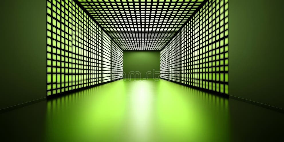 Green Matrix Code Design with Abstract Grid Lighting Pattern in Modern ...