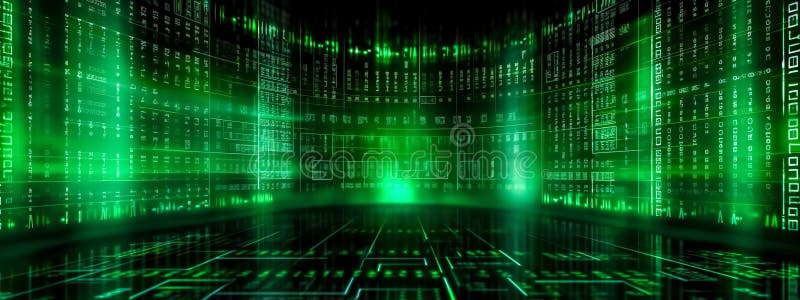 The Man in the Matrix, Green, the Virtual World of the Computer System ...