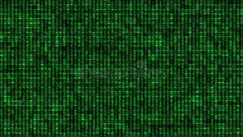 The Green Matrix on a Black Background Stock Video - Video of financial ...