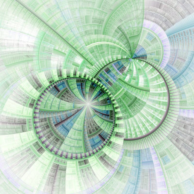 Green Matrix Style Fractal Pattern Stock Illustration - Illustration of ...