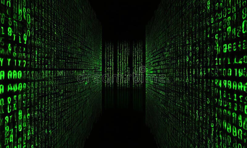Green Matrix Tunnel on Screen Stock Photo - Image of information ... Green Matrix Tunnel on Screen Stock Photo - Image of information ...