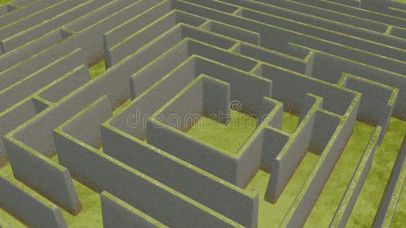 Green Maze from above stock illustration. Illustration of concept ...