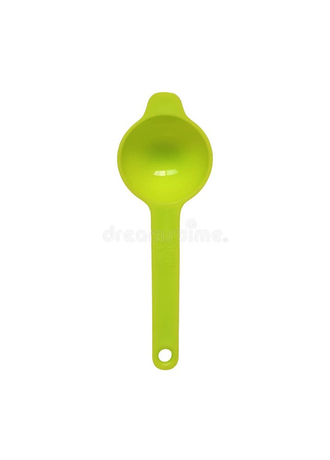 Green Measuring Cup Isolated on White Background. Top View Stock Image ...
