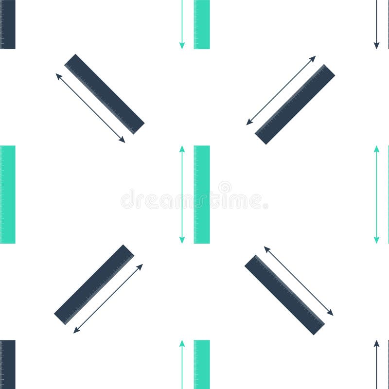 Green the Measuring Height and Length Icon Isolated Seamless Pattern on ...