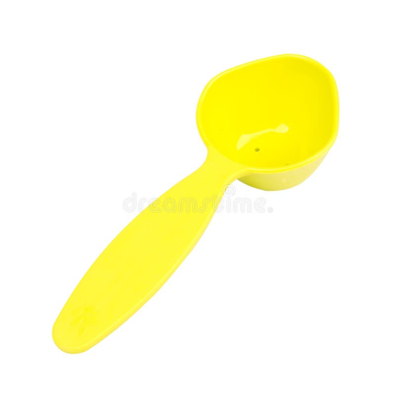 Green Measuring Spoon Isolated on White Background Stock Image - Image ...