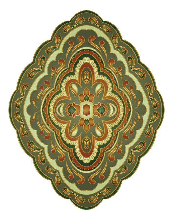 Green Medallion for Design. Stock Illustration - Illustration of ...