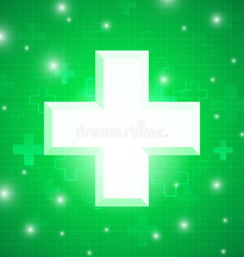 Green medical pattern stock vector. Illustration of decoration - 39925858