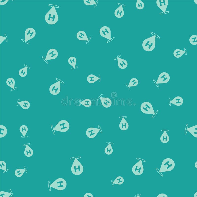 Green Medical Map Pointer with Cross Hospital Icon Isolated Seamless ...