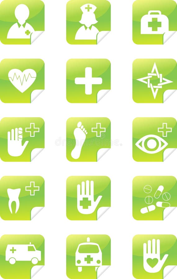 Medical icons stock vector. Illustration of care, design - 8912525