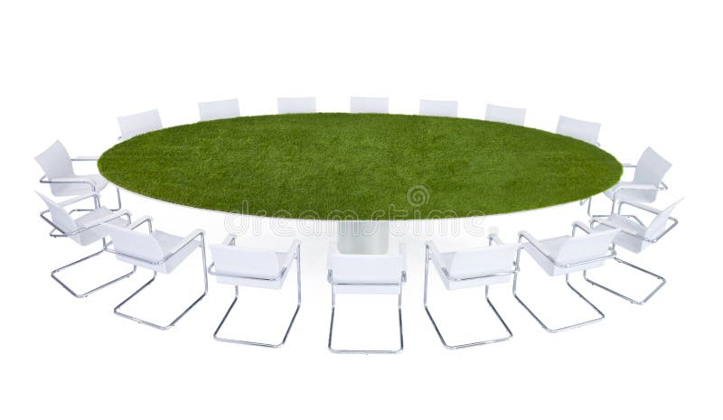 Green Meeting Table Conference Room Stock Photo - Image of discussion ...