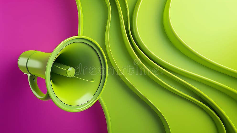 Green Megaphone on Abstract Background Stock Image - Image of corporate ...