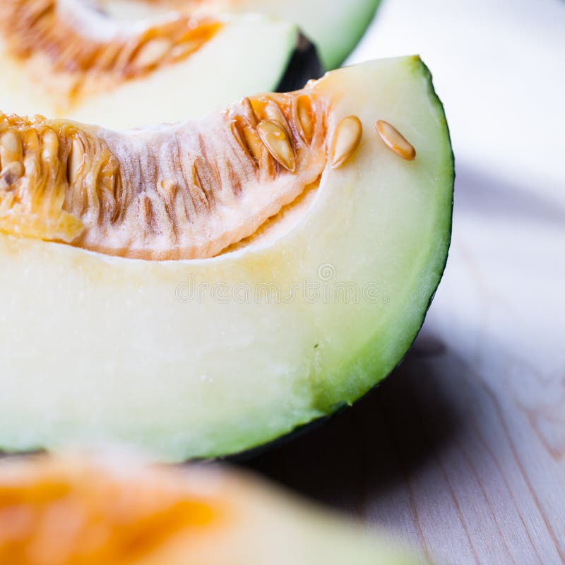 Green melon stock image. Image of honey, fruit, macro - 29387615