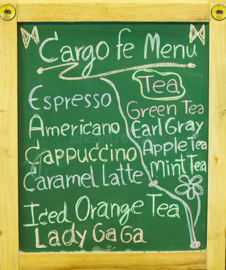Green menu blackboard stock photo. Image of blackboard - 32808022