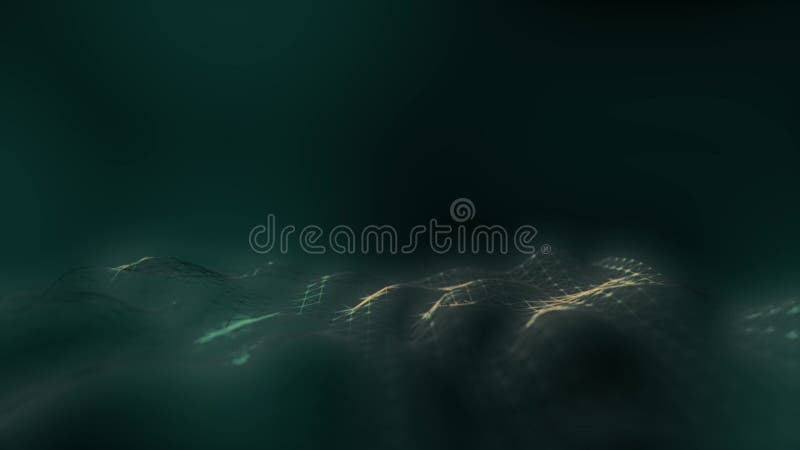 Green Mesh Connected Grid in Three Dimension Space Stock Video - Video ...