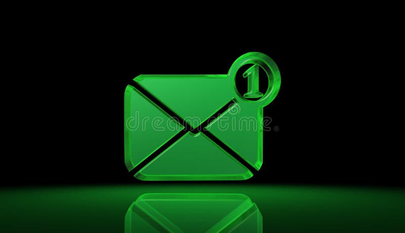 Green Message Sign,3D Illustration Stock Illustration - Illustration of ...