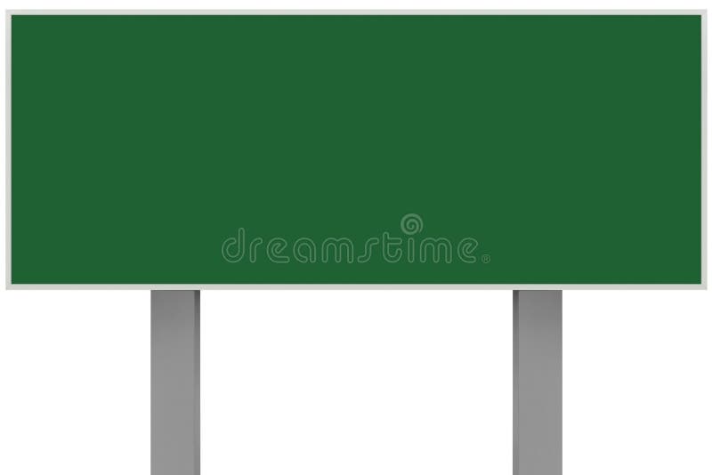 Green Metal Sign Board Signage, Isolated Blank Empty Roadside Signboard ...