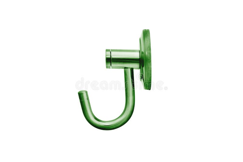 Green Metal Hanger Wall, Hanger, Hook Isolated on White Stock Image ...