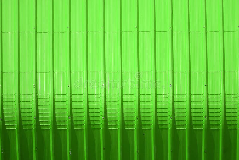 Green Metal Sheet Pattern and Vertical Line Design Stock Photo - Image ...