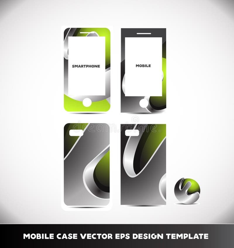 Green Metal Sphere Mobile Phone Smartphone Case Design Stock Vector ...