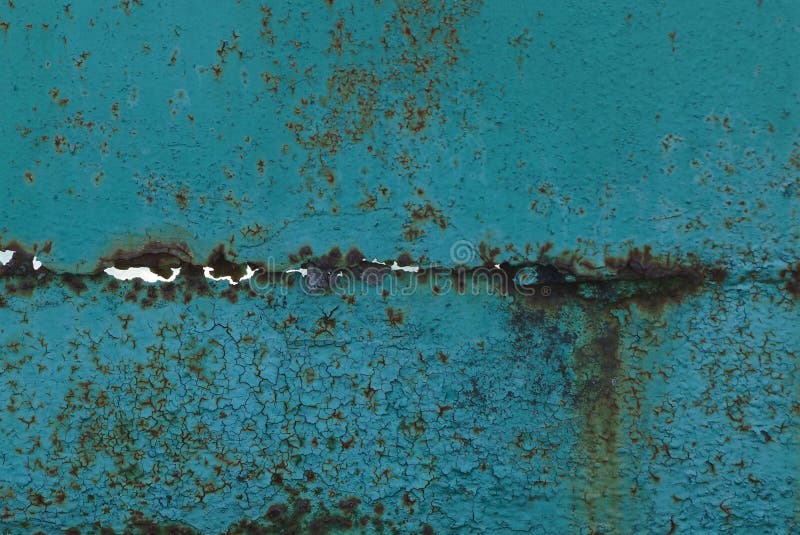 Green Metal Texture from Old Rusty Wall with Crack Stock Photo - Image ...