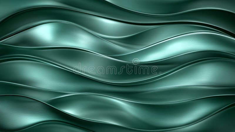 Green Metallic Waves with Fluid, Undulating Patterns, Featuring ...