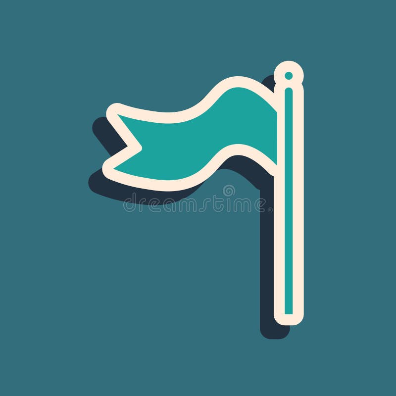 Green Meteorology Windsock Wind Vane Icon Isolated on Green Background ...