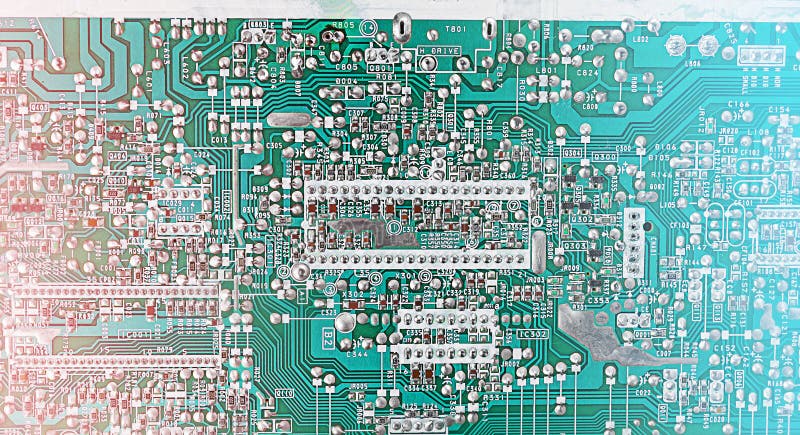 Green Microcircuit Horizontal Photo, Future Computer Technology Concept ...
