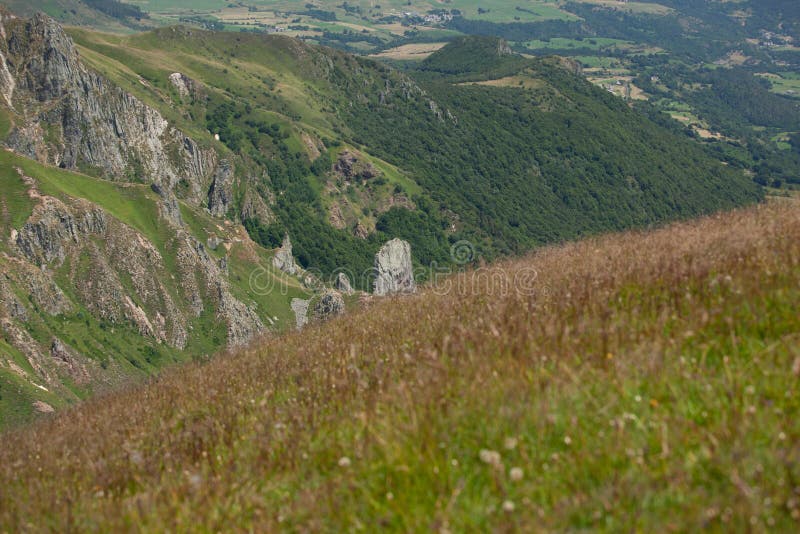 Green Mid-mountain Landscape Under the Sun without Trees Stock Photo ...