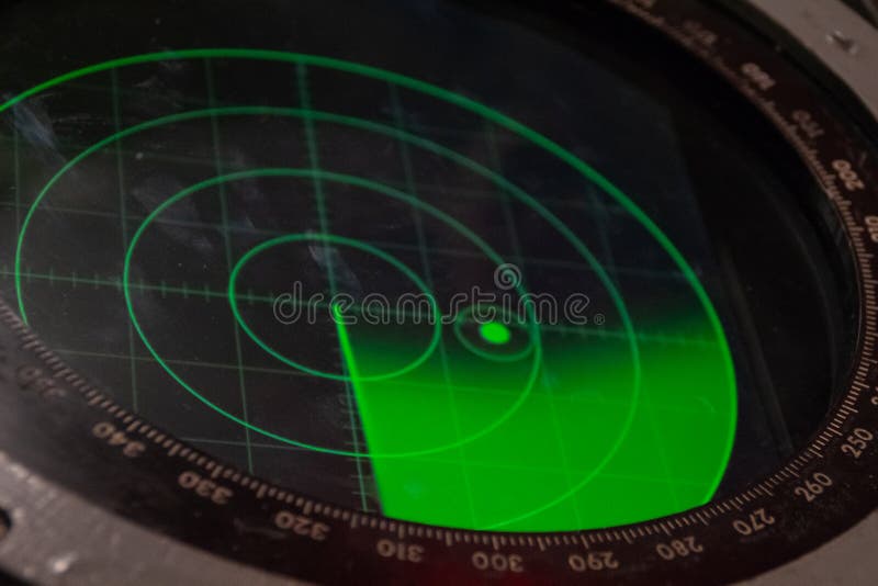 Green Military Radar Screen with Unknown Target Dot - Safety Equipment ...