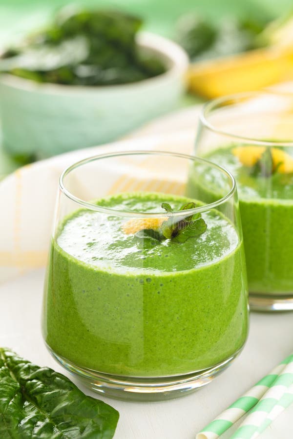 Green milkshake with mint. stock photo. Image of freshness - 68812086