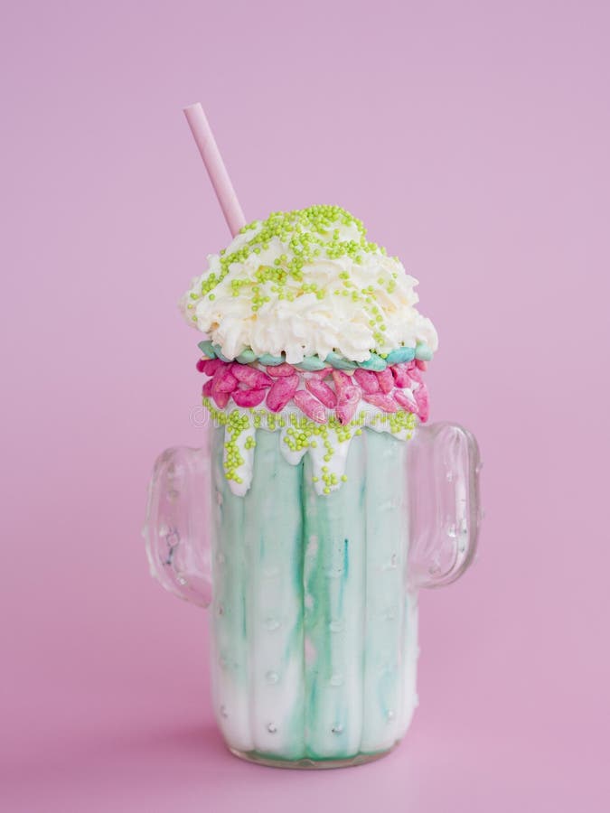 Green Milkshake stock photo. Image of dots, milk, fresh - 48033802