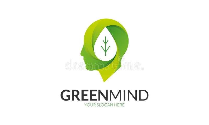Green Mind Logo stock illustration. Illustration of green - 98215685