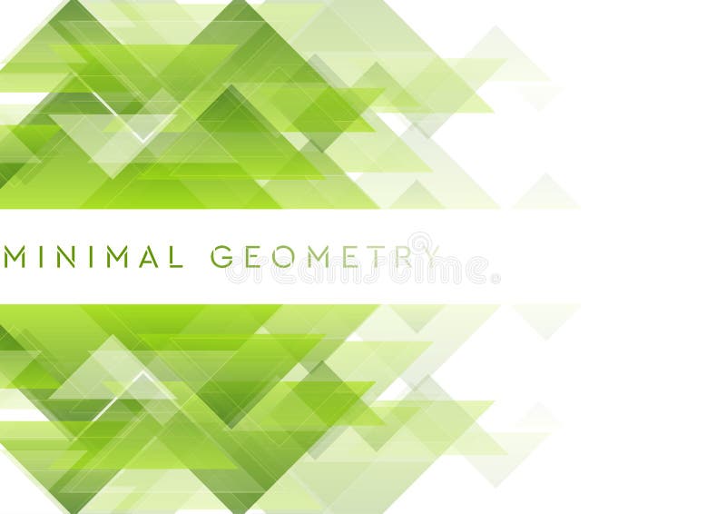 Green Triangles Tech Abstract Minimal Geometry Background Stock Vector ...