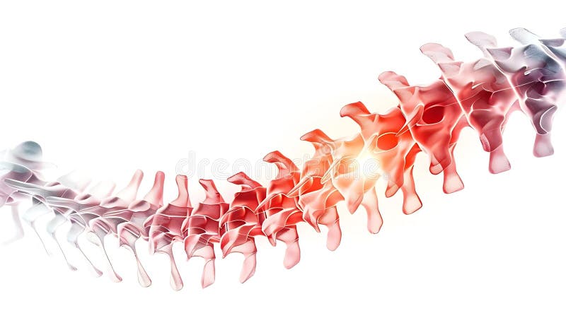 Spinal Column Pain Point Illustration Concept Stock Illustration ...