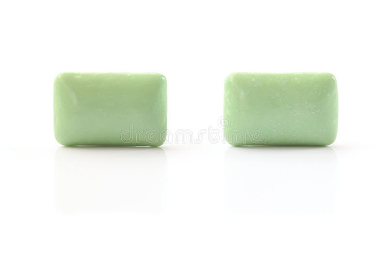 Green Mint Chewing Gum Tablet on White Stock Image - Image of medicine ...