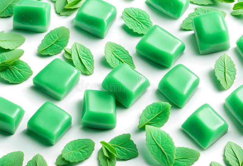 Green mint hard candies stock illustration. Illustration of menthol ...