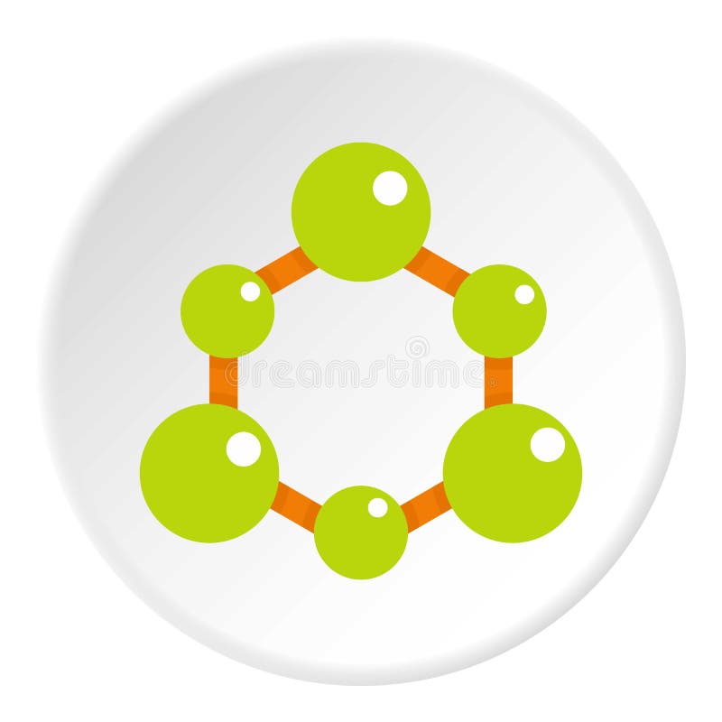 Green Molecule Structure Dna Icon Circle Stock Vector - Illustration of ...