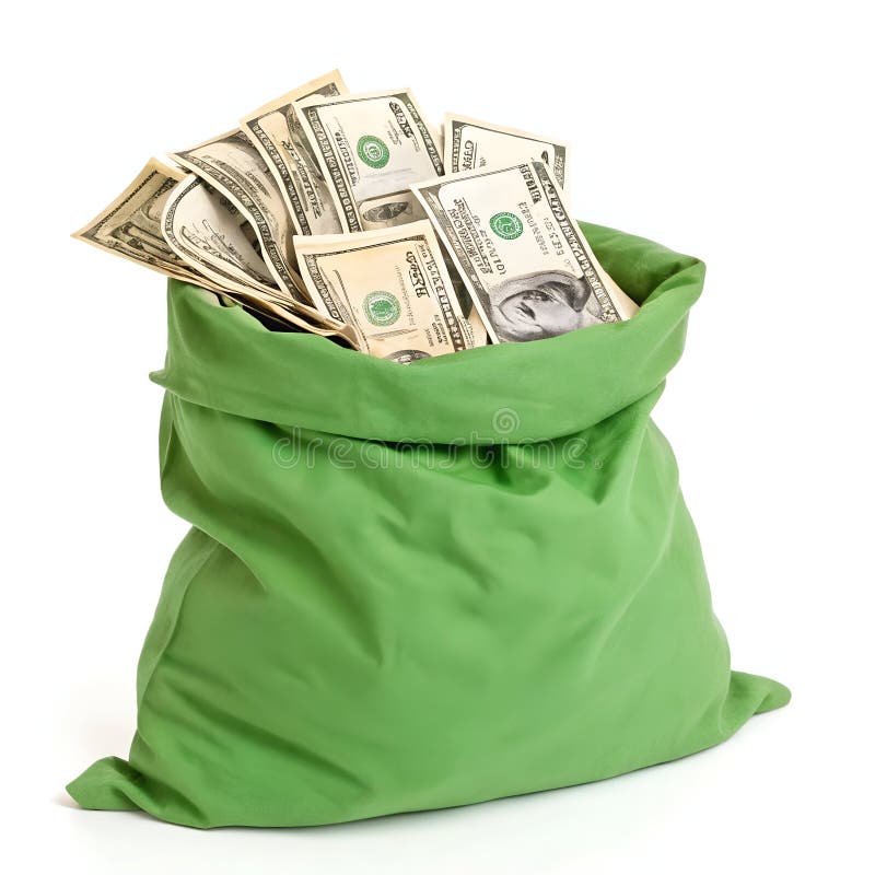 Green Money Bag stock illustration. Illustration of collection - 357039237