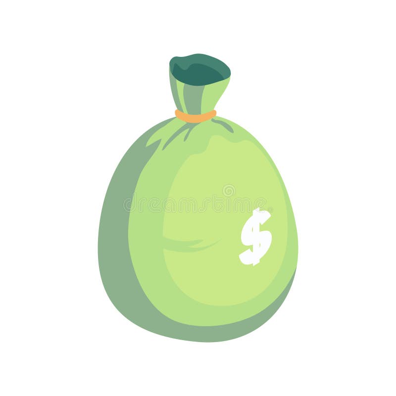 Green money bag stock vector. Illustration of business - 273087593