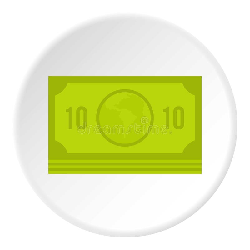 Green Money Banknote Icon Circle Stock Vector - Illustration of estate ...