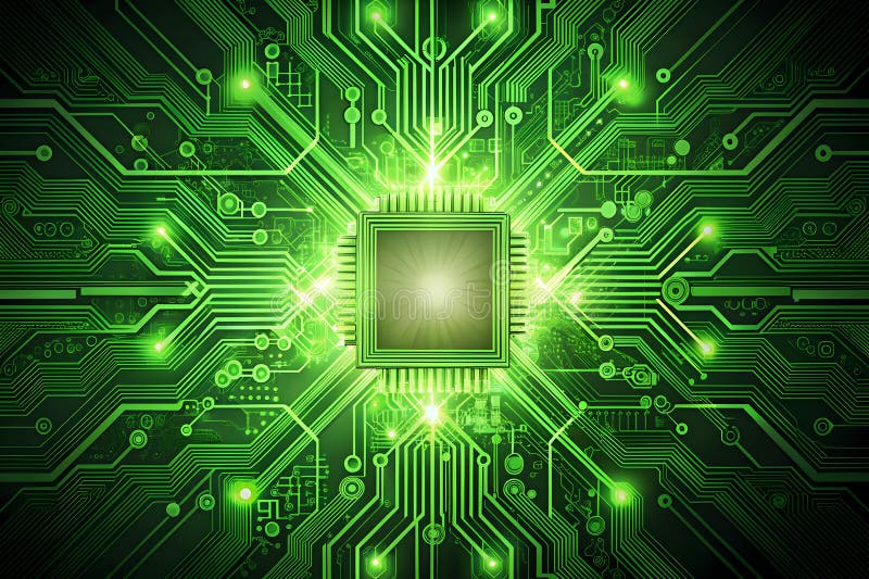 Green Monochrome Digital Element Fresh Modern Stock Illustration ...