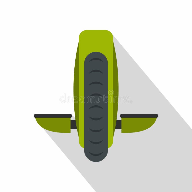 Green Monowheel Balance Vehicle Icon, Flat Style Stock Vector ...