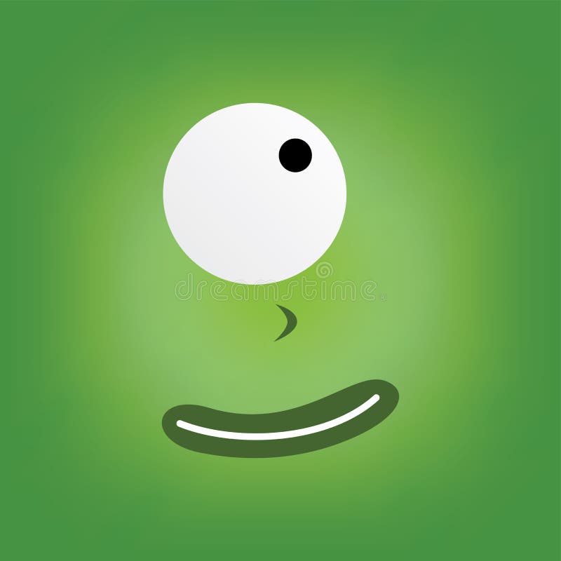 Green Monster Character Face Stock Vector - Illustration of cartoon ...
