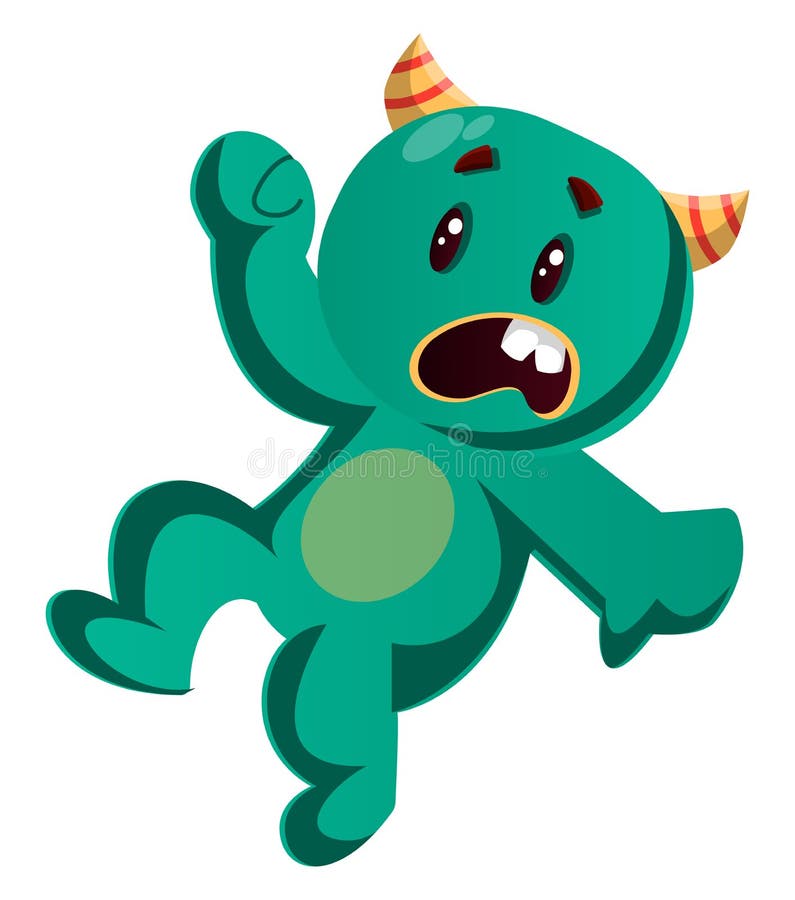 Scared Monster, Illustration, Vector Stock Vector - Illustration of ...
