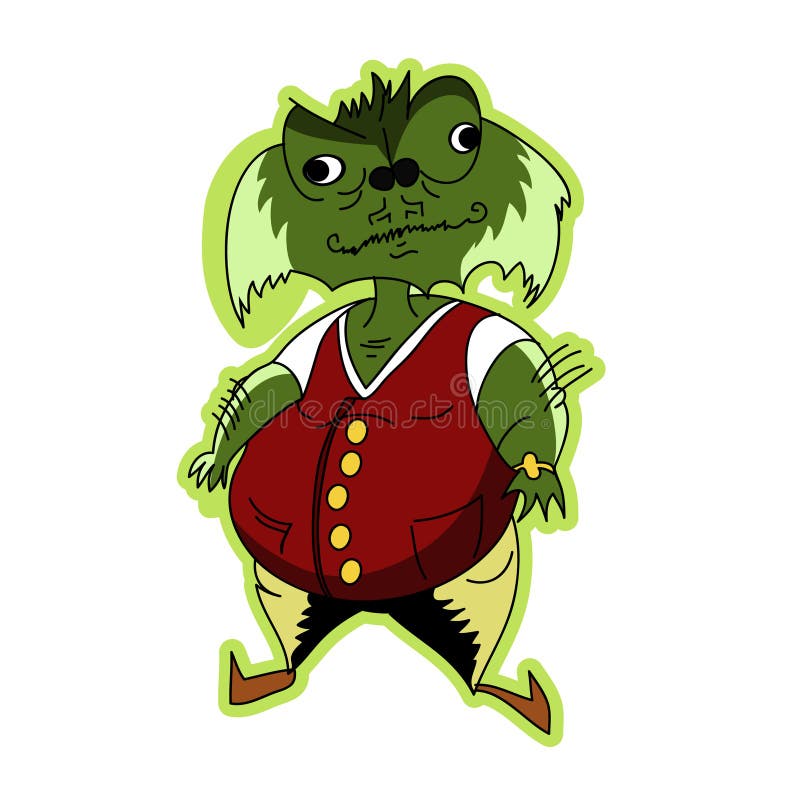 Green monster stock vector. Illustration of attractive - 69894625