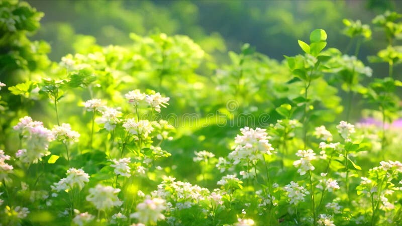 Green Morning Spring Forest with Path Stock Footage - Video of ...